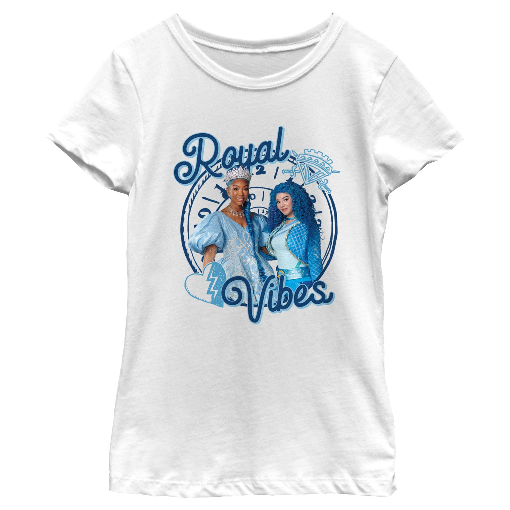 Girl's The Descendants Cinderella and Chloe Royal Vibes Graphic T-Shirt - Walmart.com