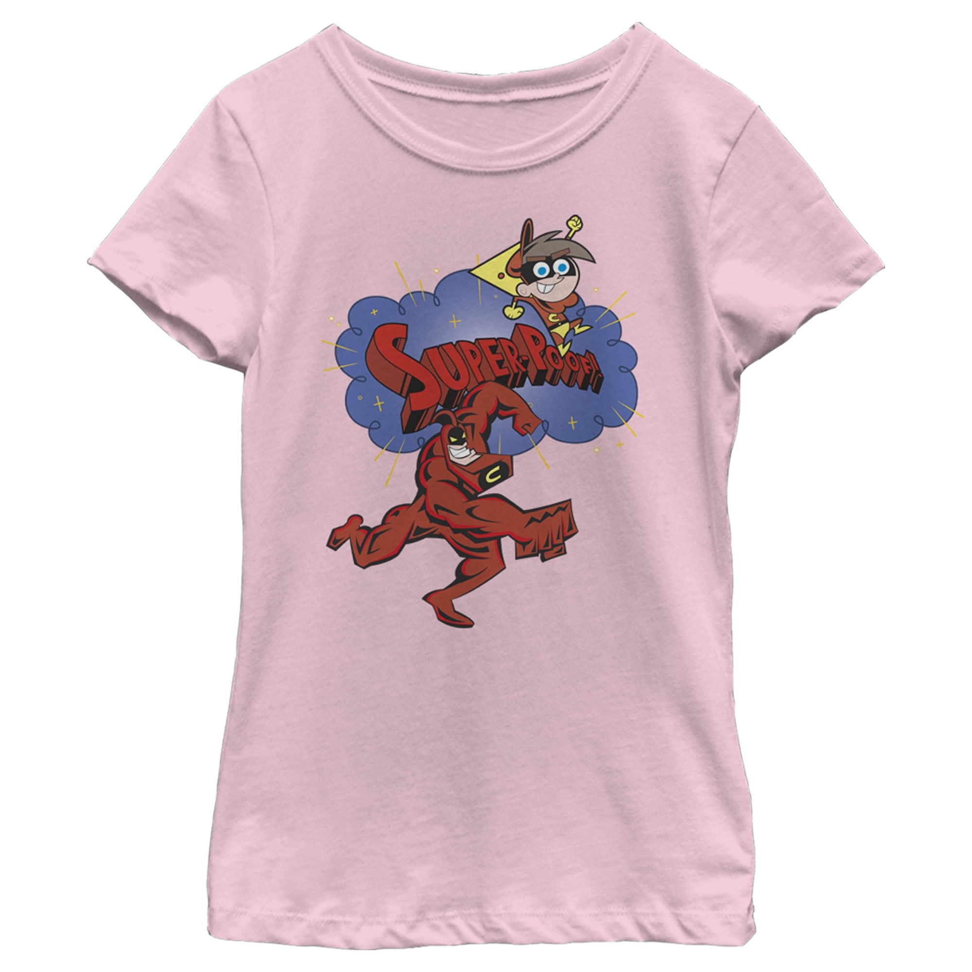 Girl's The Fairly OddParents Super-Poof Hero Graphic Tee Light Pink ...