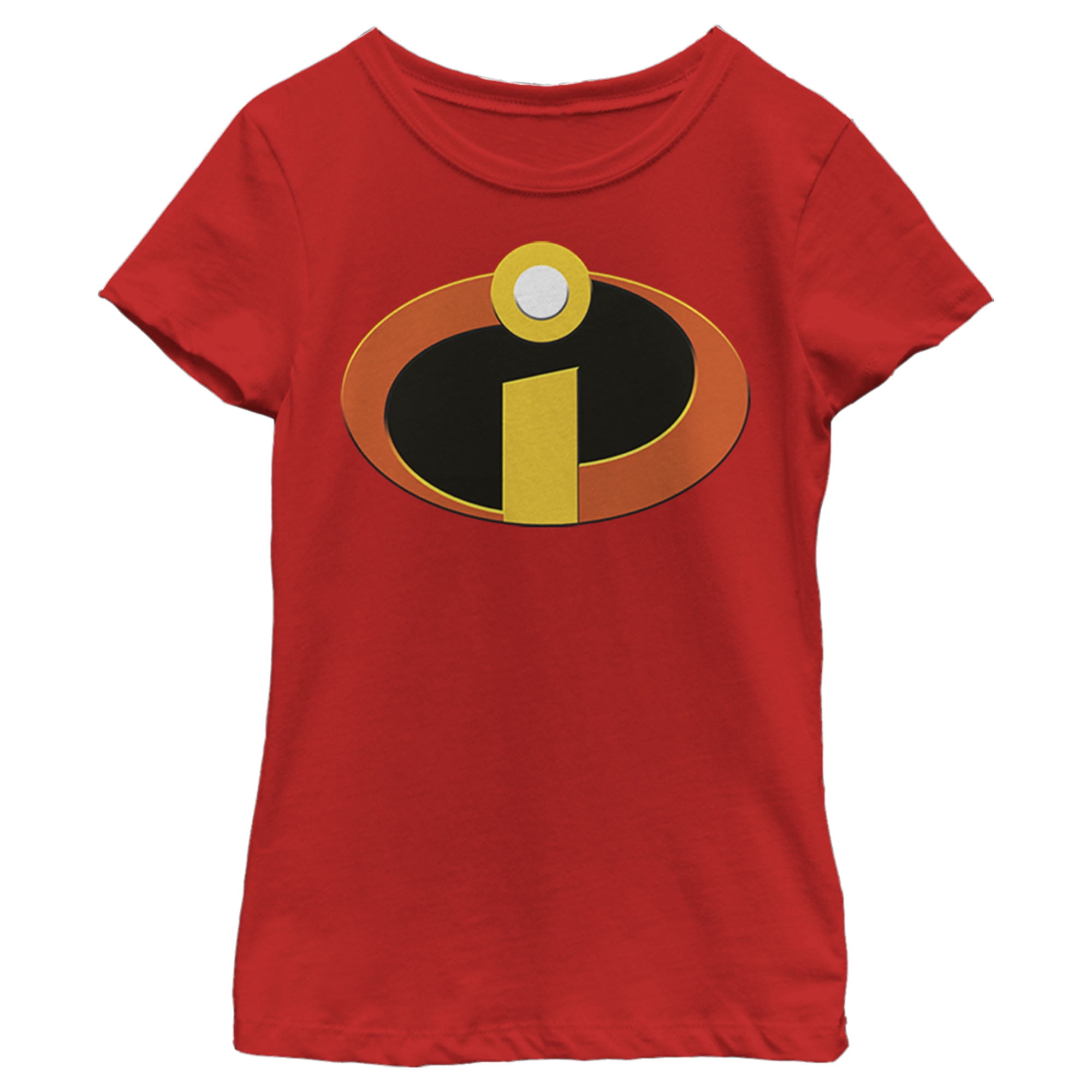 Girl's The Incredibles Classic Logo Graphic Tee Red Medium - Walmart.com