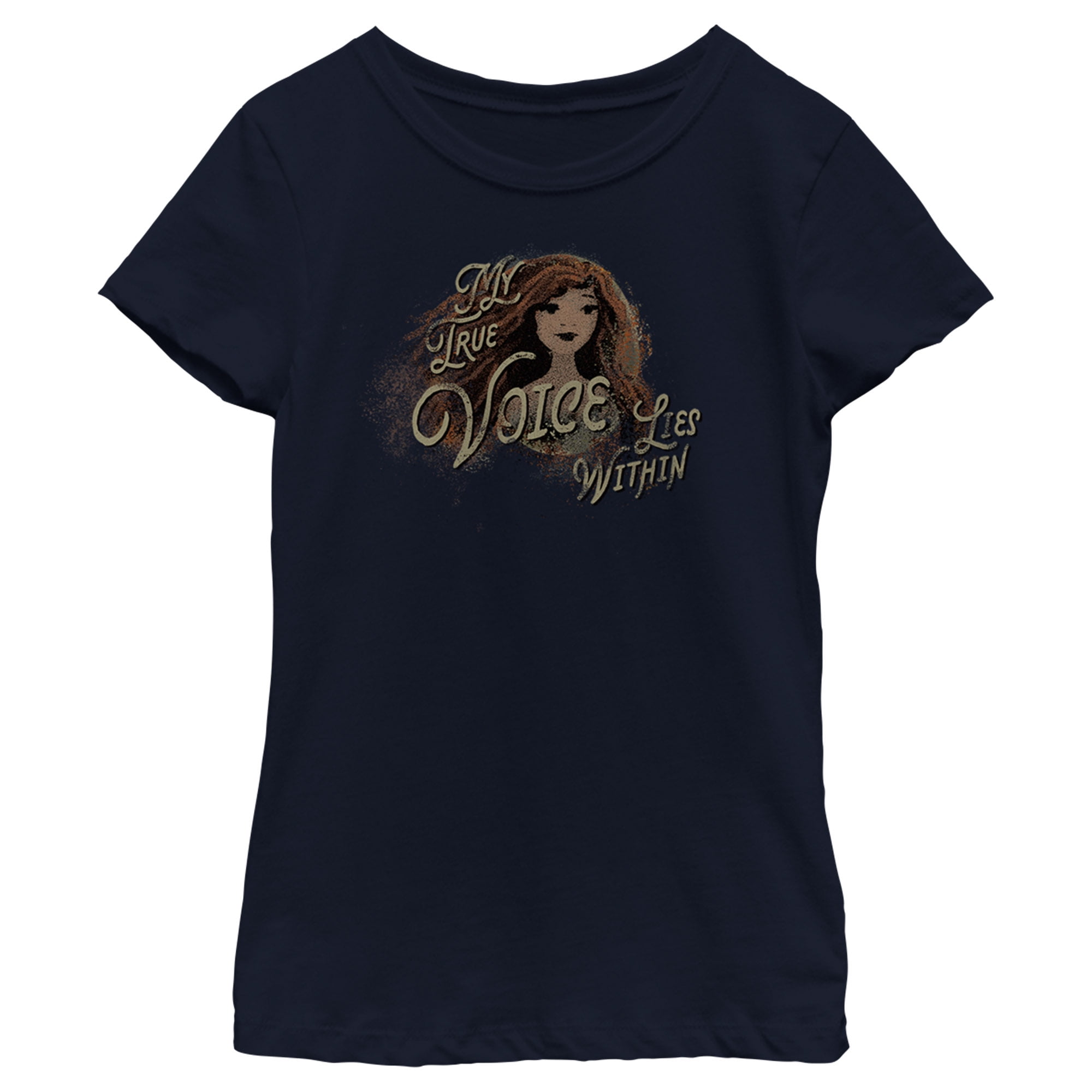 Girl's The Little Mermaid Ariel My True Voice Lies Within Graphic Tee ...