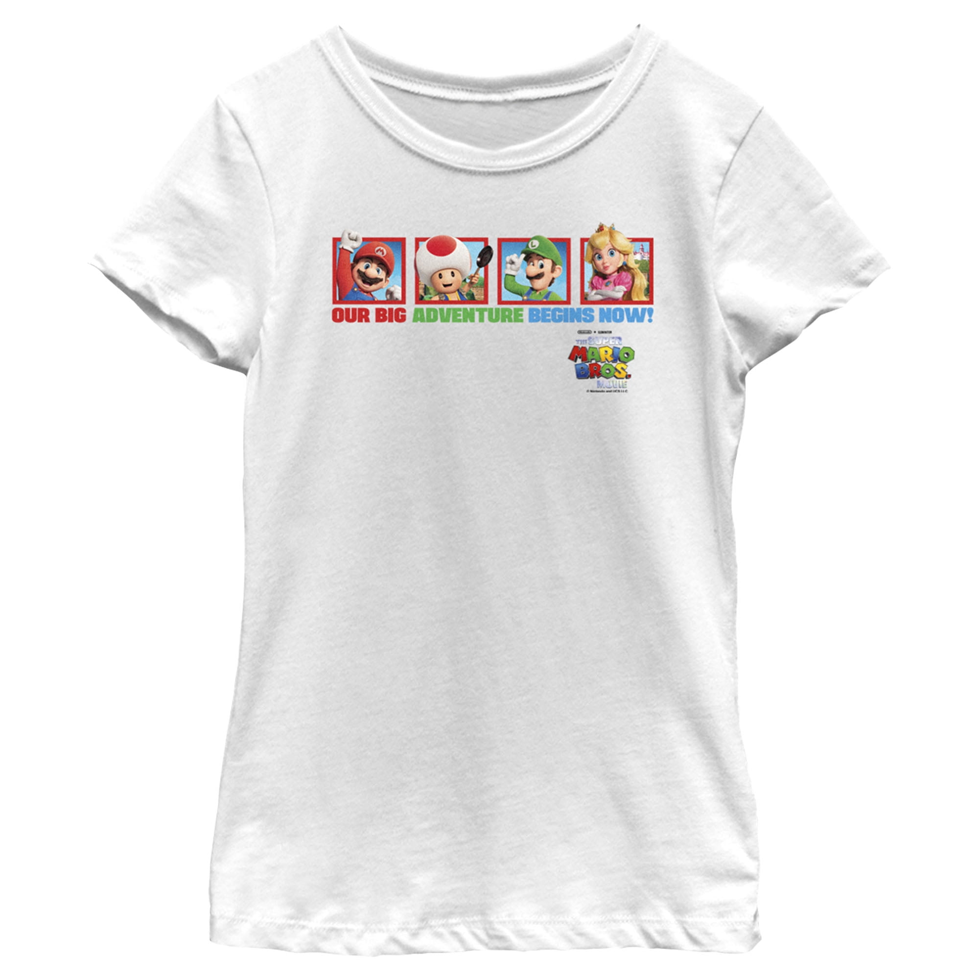 Girl's The Super Mario Bros. Movie Our Big Adventure Begins Now Graphic ...