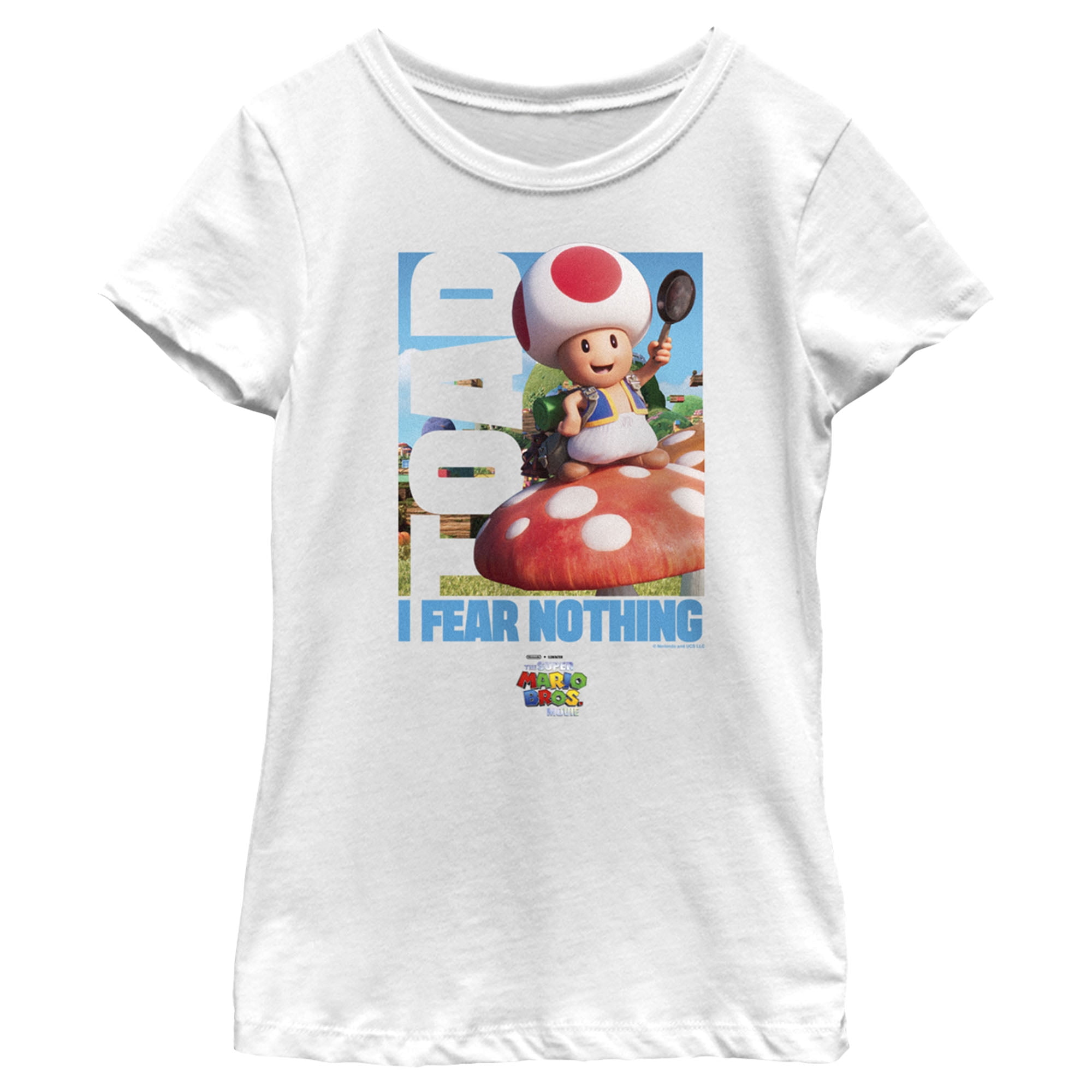 Girl's The Super Mario Bros. Movie Toad I Fear Nothing Graphic Tee ...