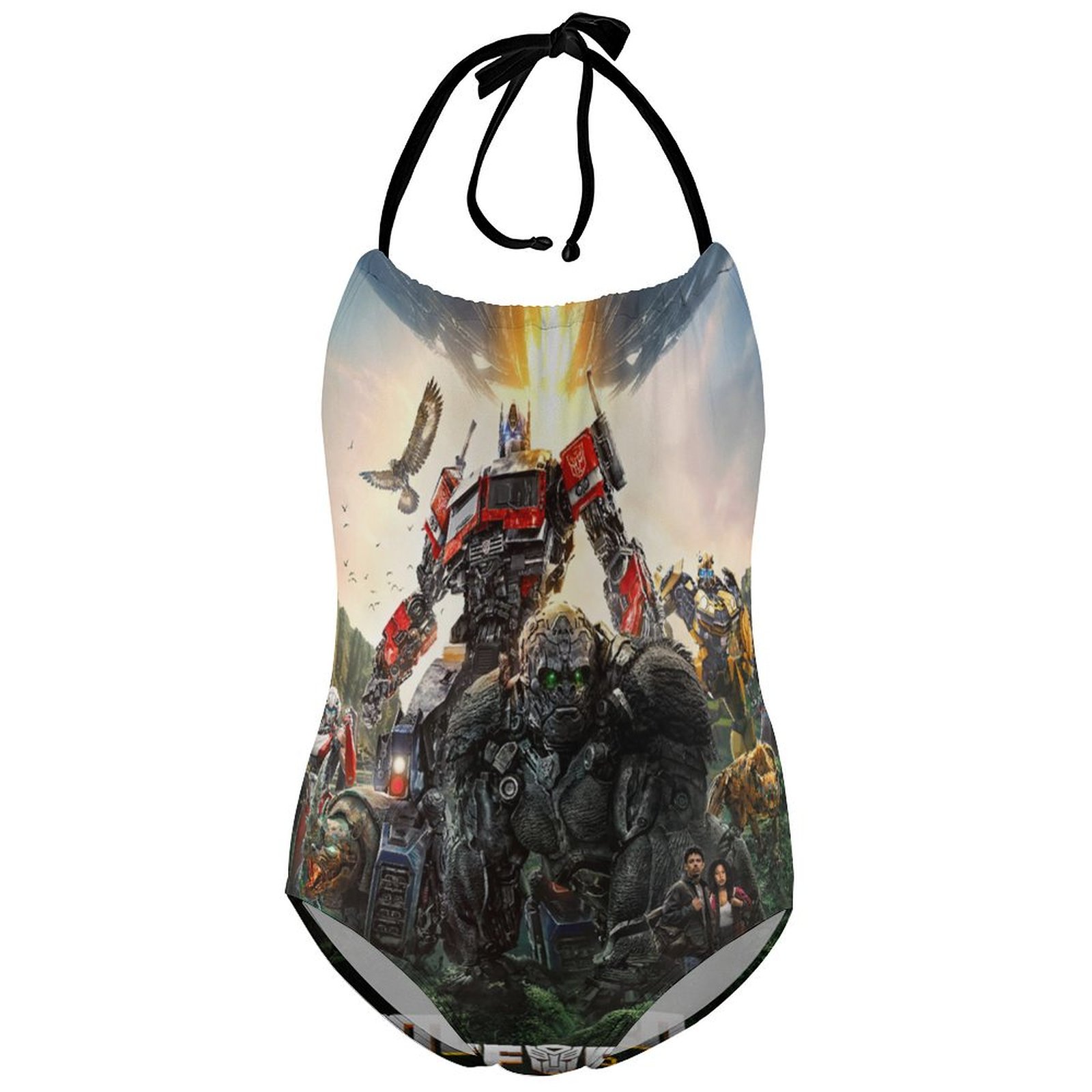 Girl's Transformer One Piece Swimsuit Halter Bathing Suit for Holiday ...