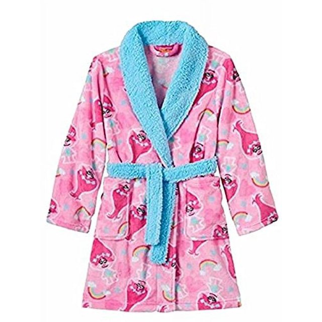 Girl's Trolls Poppy Pink Luxe Fleece Bathrobe, Robe Size 4 - Walmart.com