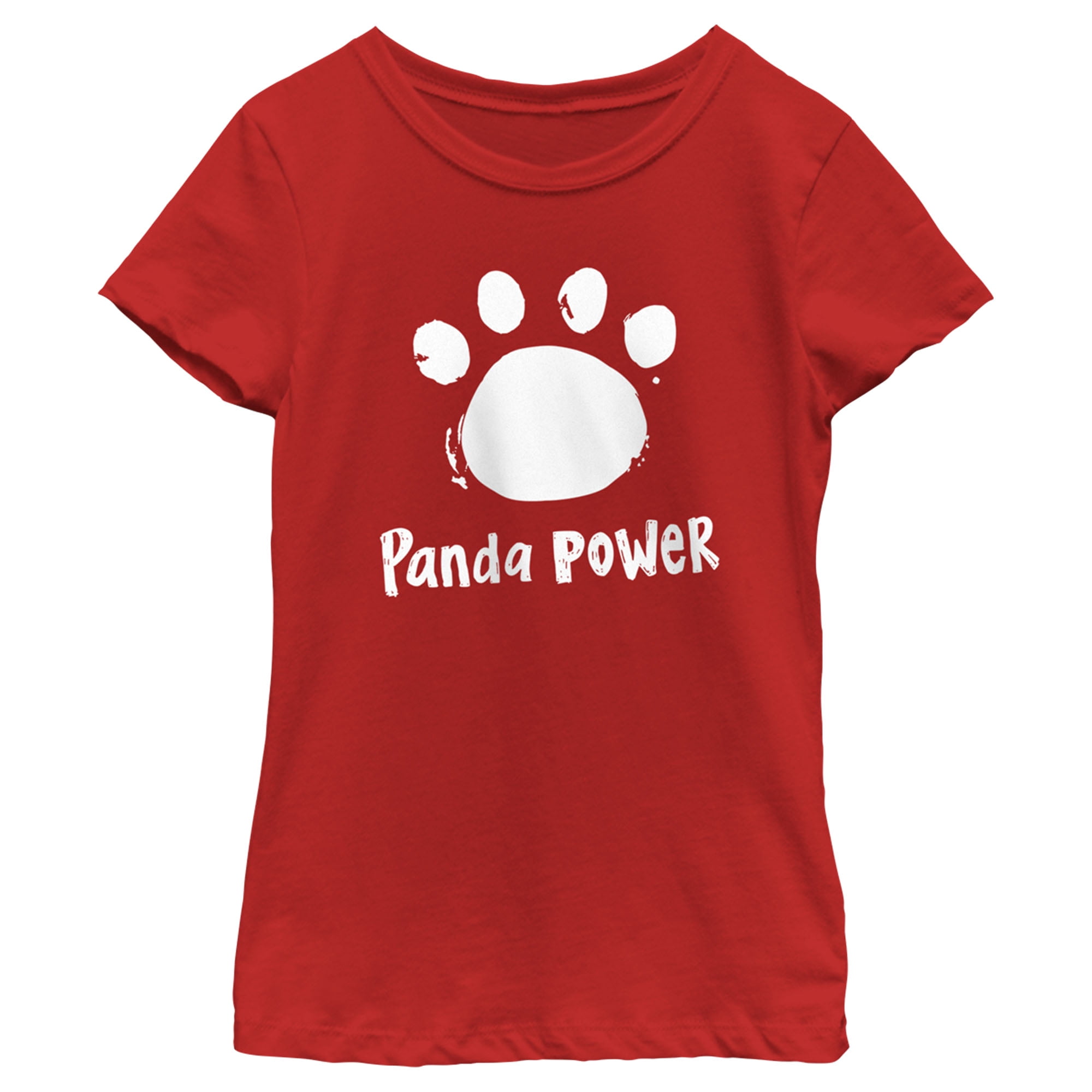 Girl's Turning Red Panda Power Paw Print Graphic Tee Red Small ...