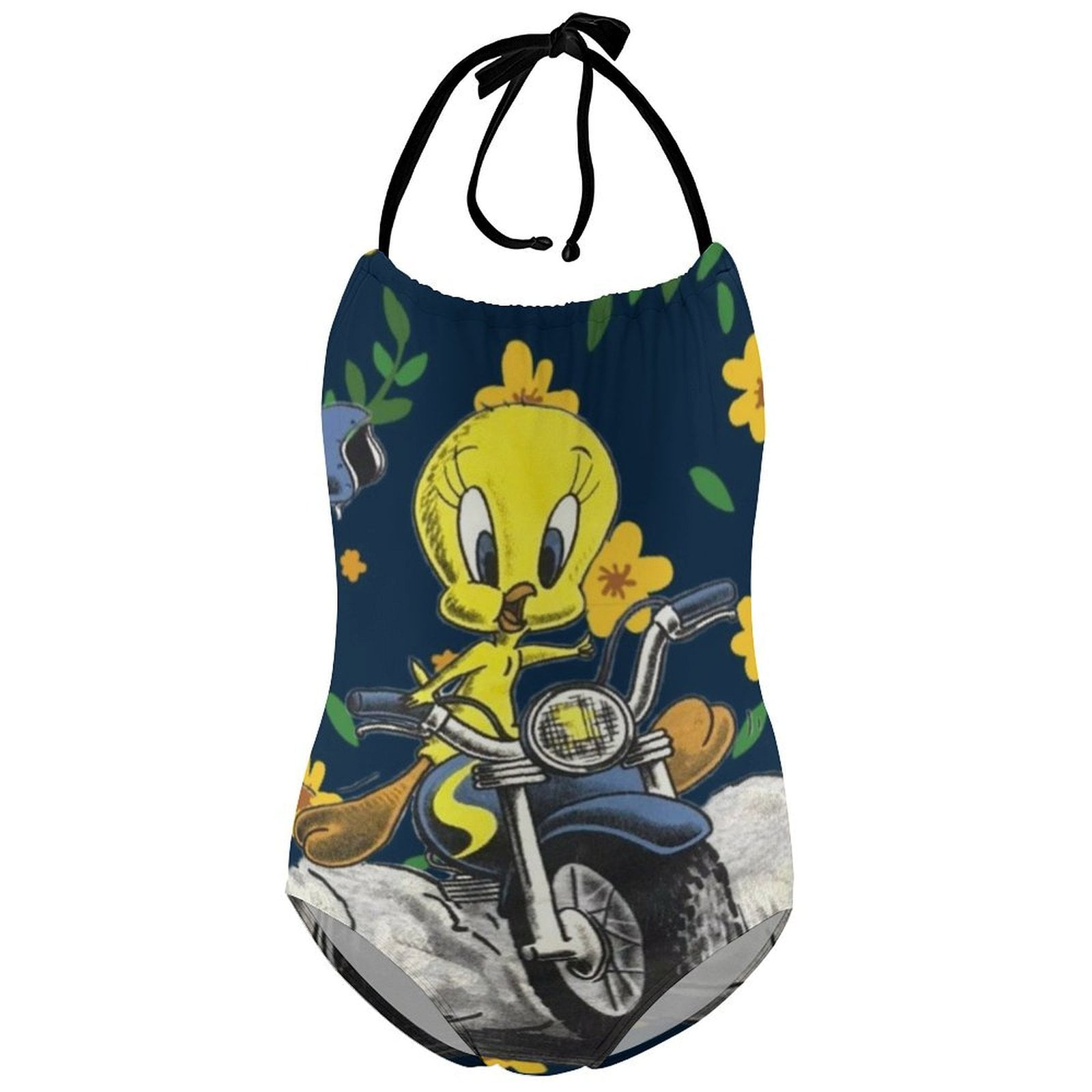 Girl's Tweety Bird One Piece Swimsuit Halter Bathing Suit for Holiday ...