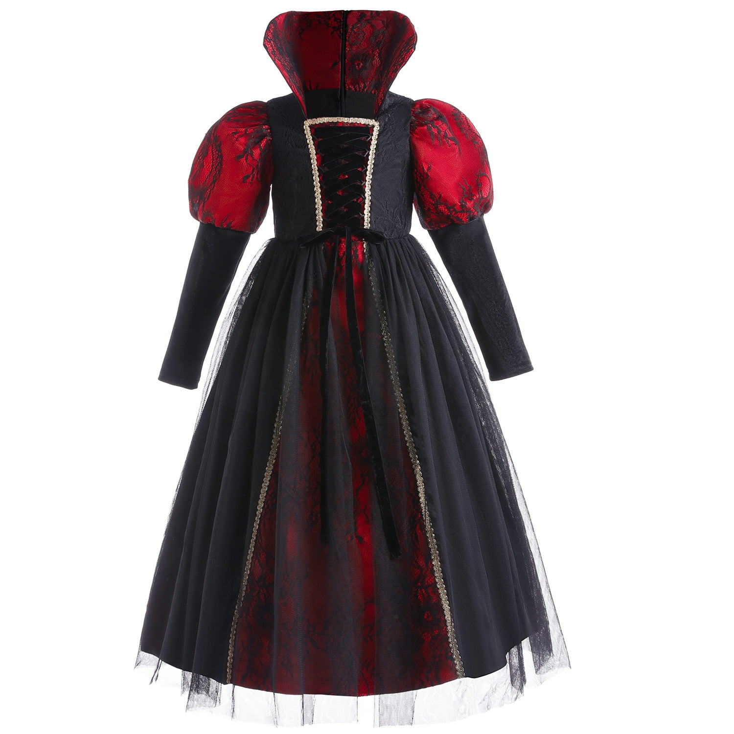 Girl's Vampire Costume Halloween Retro Dress Gothic Punk Style Party ...