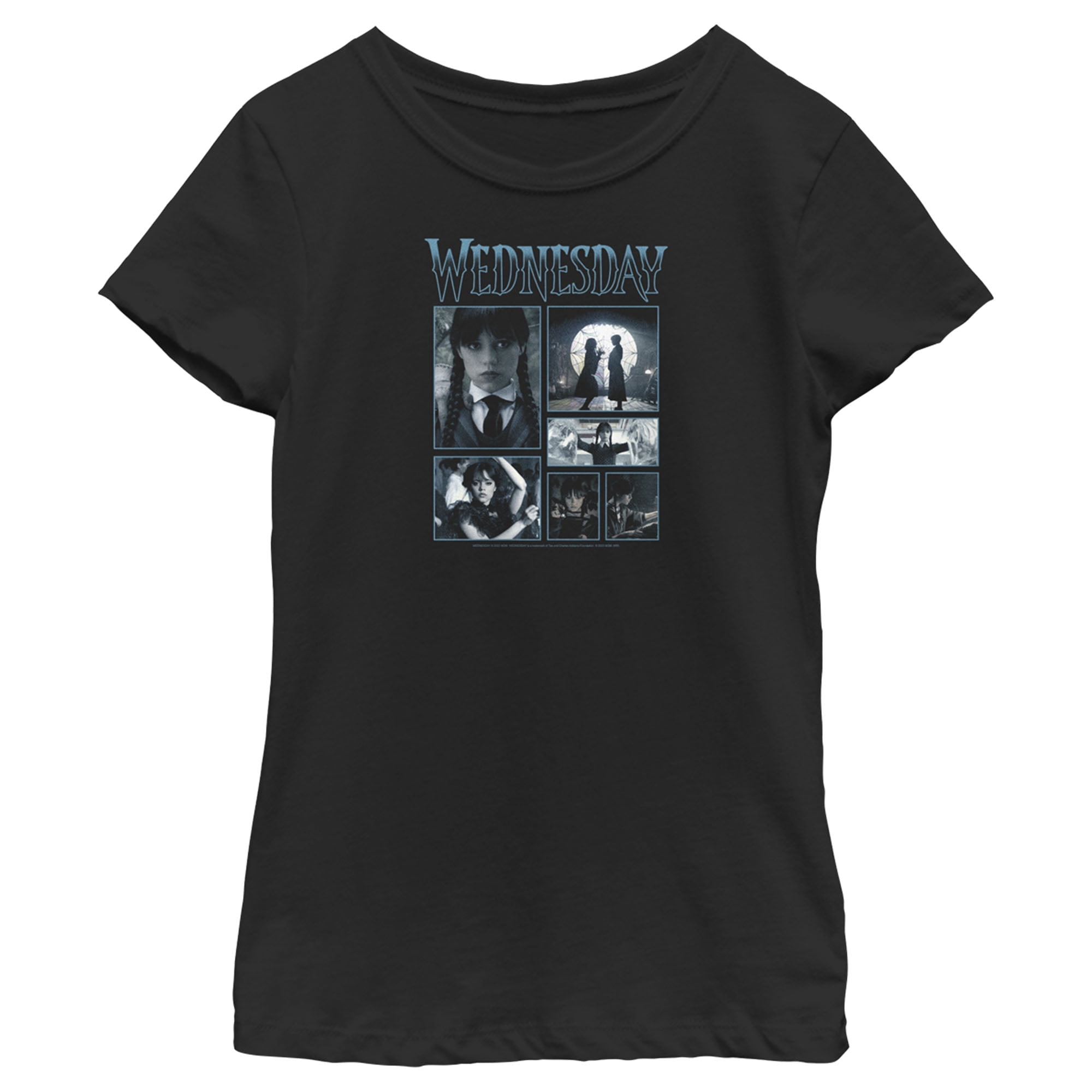 Officially Licensed Netflix's Wednesday Addams Girl's Graphic Tee ...