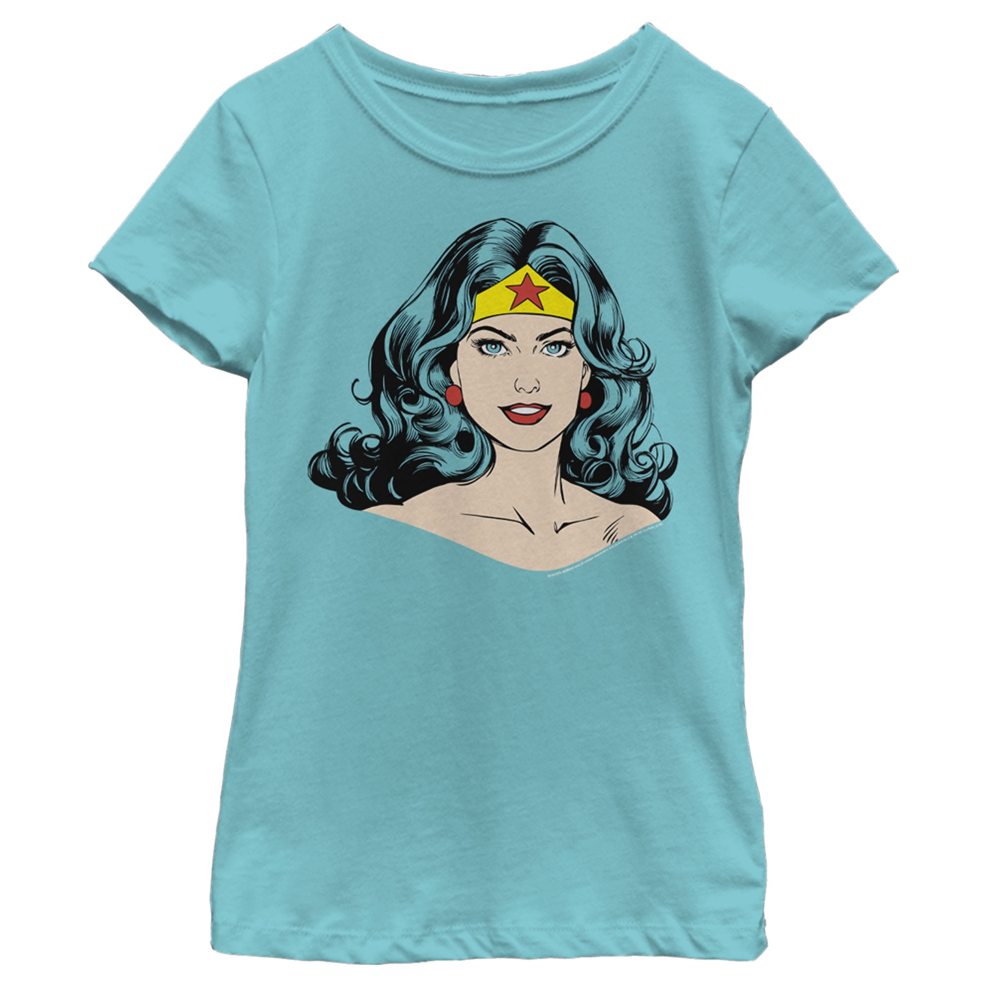 Girl's Wonder Woman Legendary Amazon Warrior Graphic Tee Tahiti Blue ...