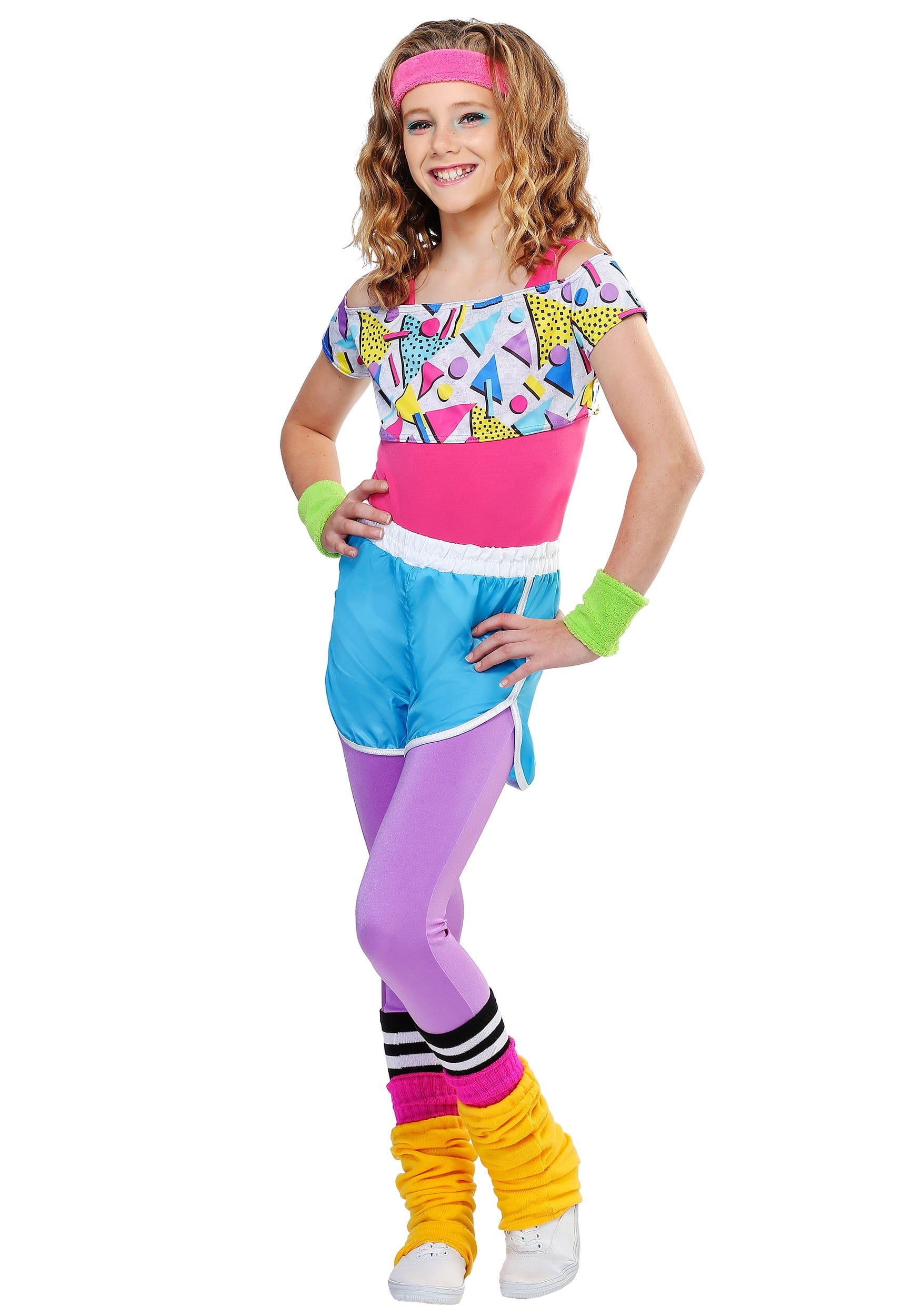 Girl s Work It Out 80s Costume Walmart Girl s Work It Out 80s Costume Walmart