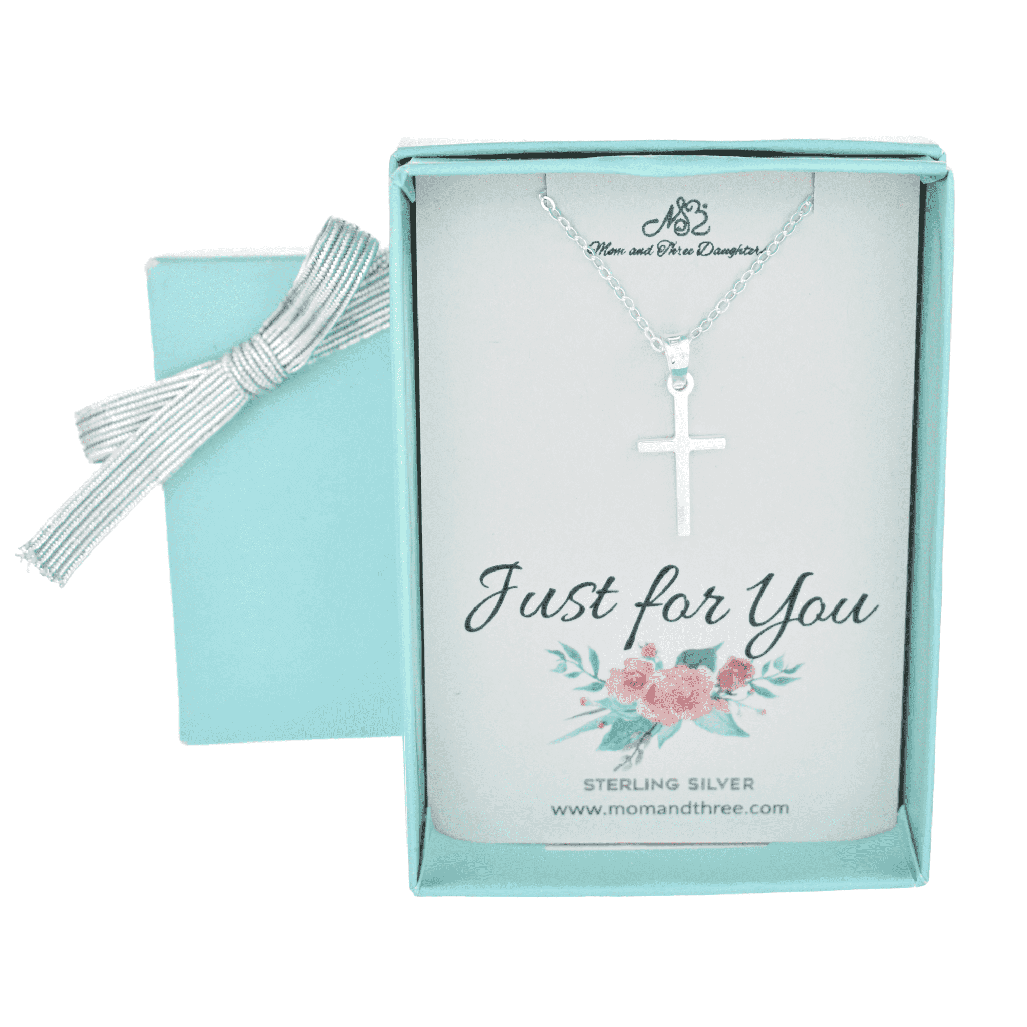 Cross Necklace in Sterling Silver on a 16 inch Cable Chain. Teen's ...