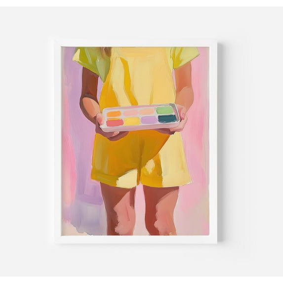 Girl with s Art Poster Trendy Room Decor Poster Art Print Home Decor, Stretched Canvas Size ...