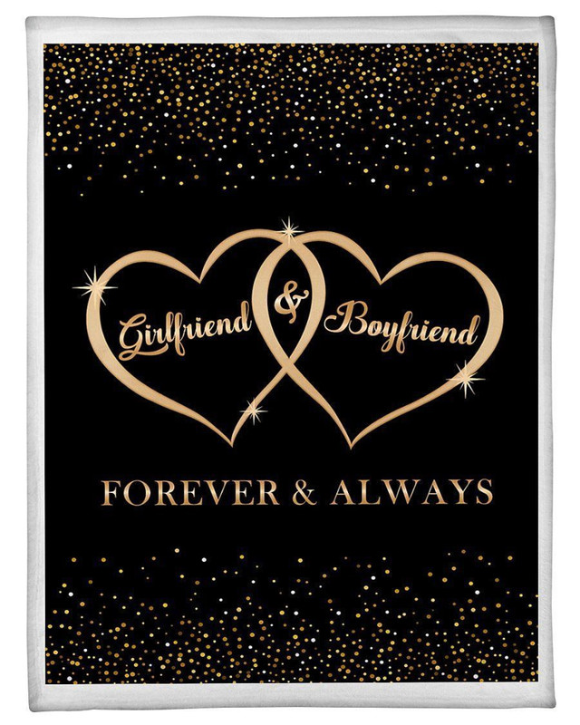 Girlfriend And Boyfriend Forever And Always Blanket Giving Girlfriend ...