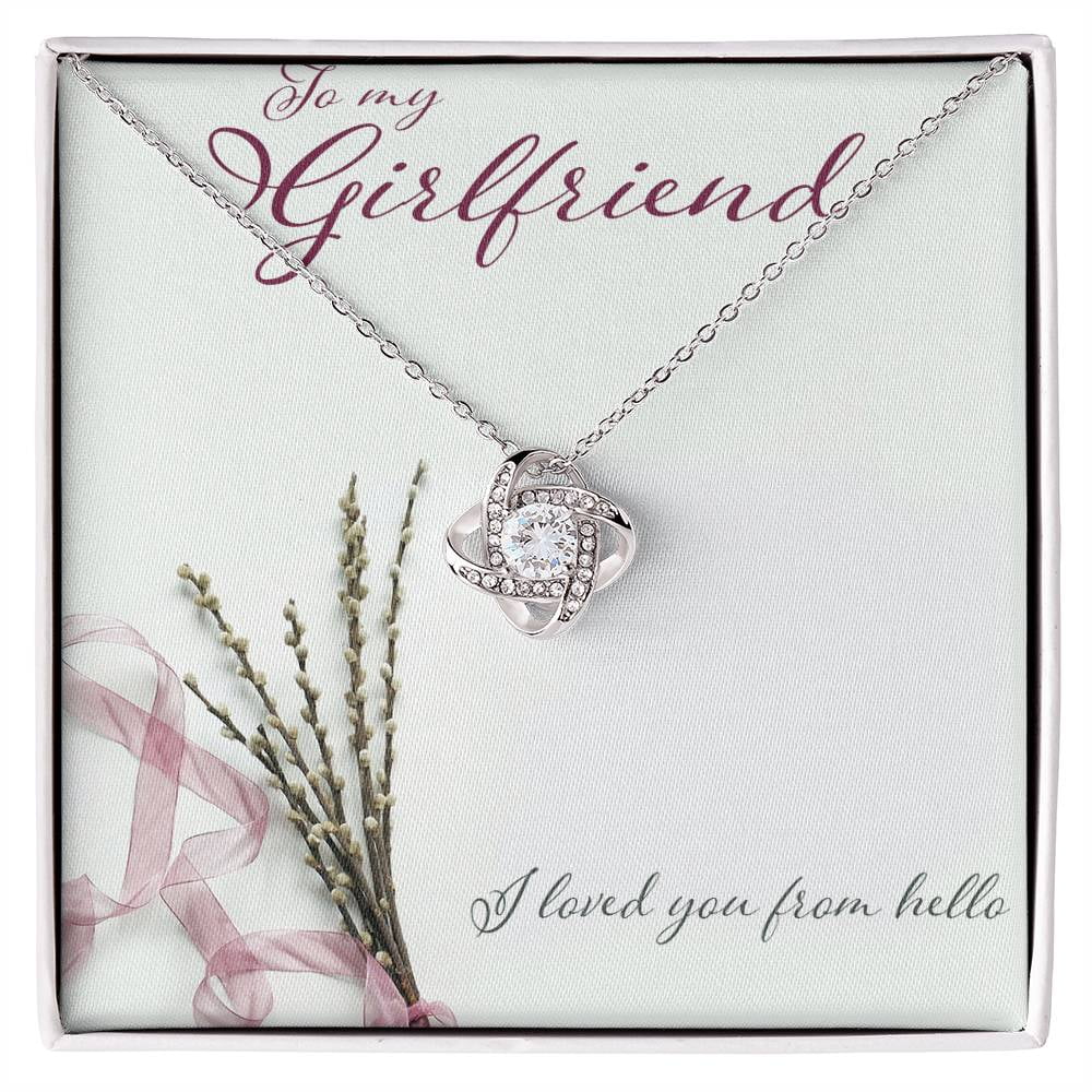 Girlfriend - Love Knot Necklace - Message Card & Gift Box - Walmart.com