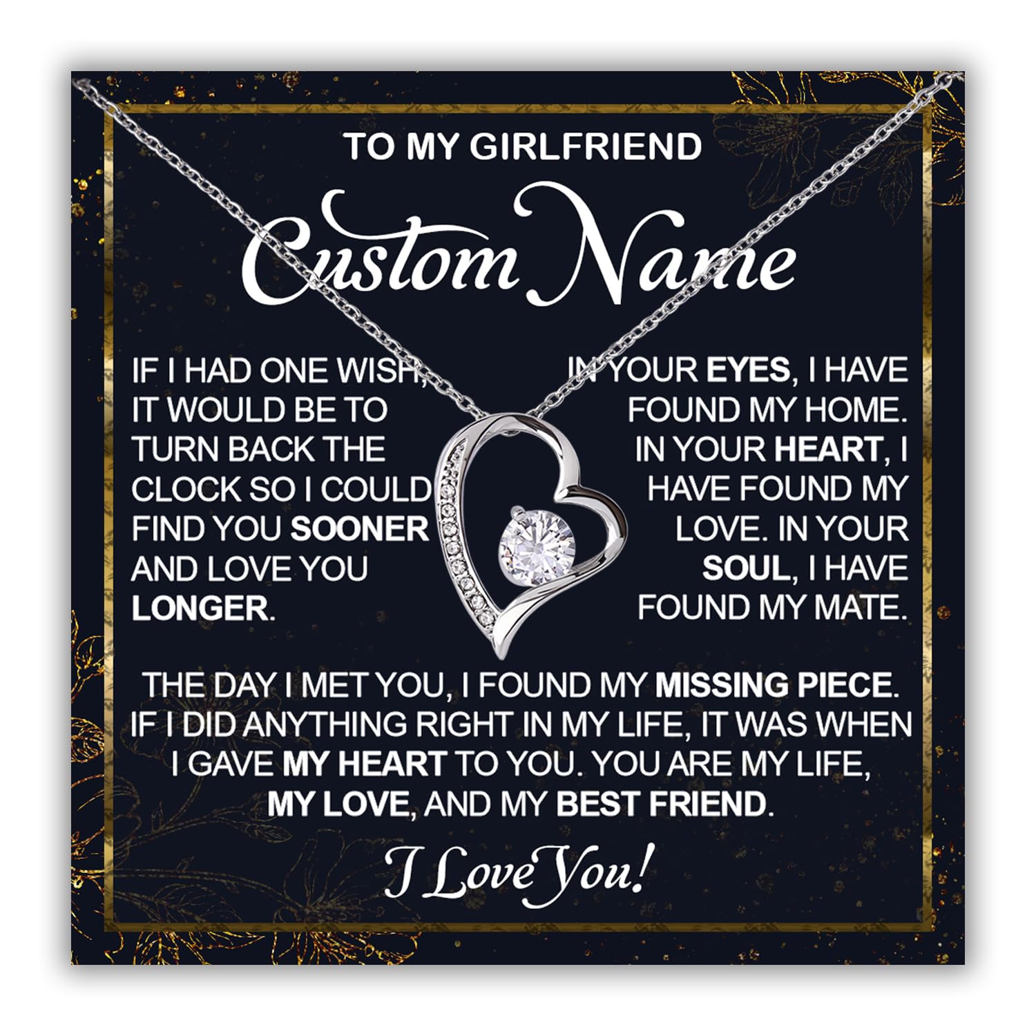 To My Girlfriend Necklace, Girlfriend Necklace From Boyfriend ...