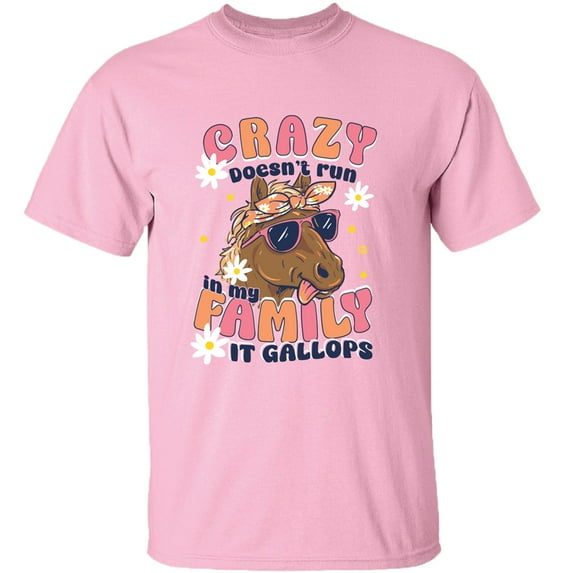 Girlie Girl Originals Crazy Family Horse T-Shirt - Walmart.com