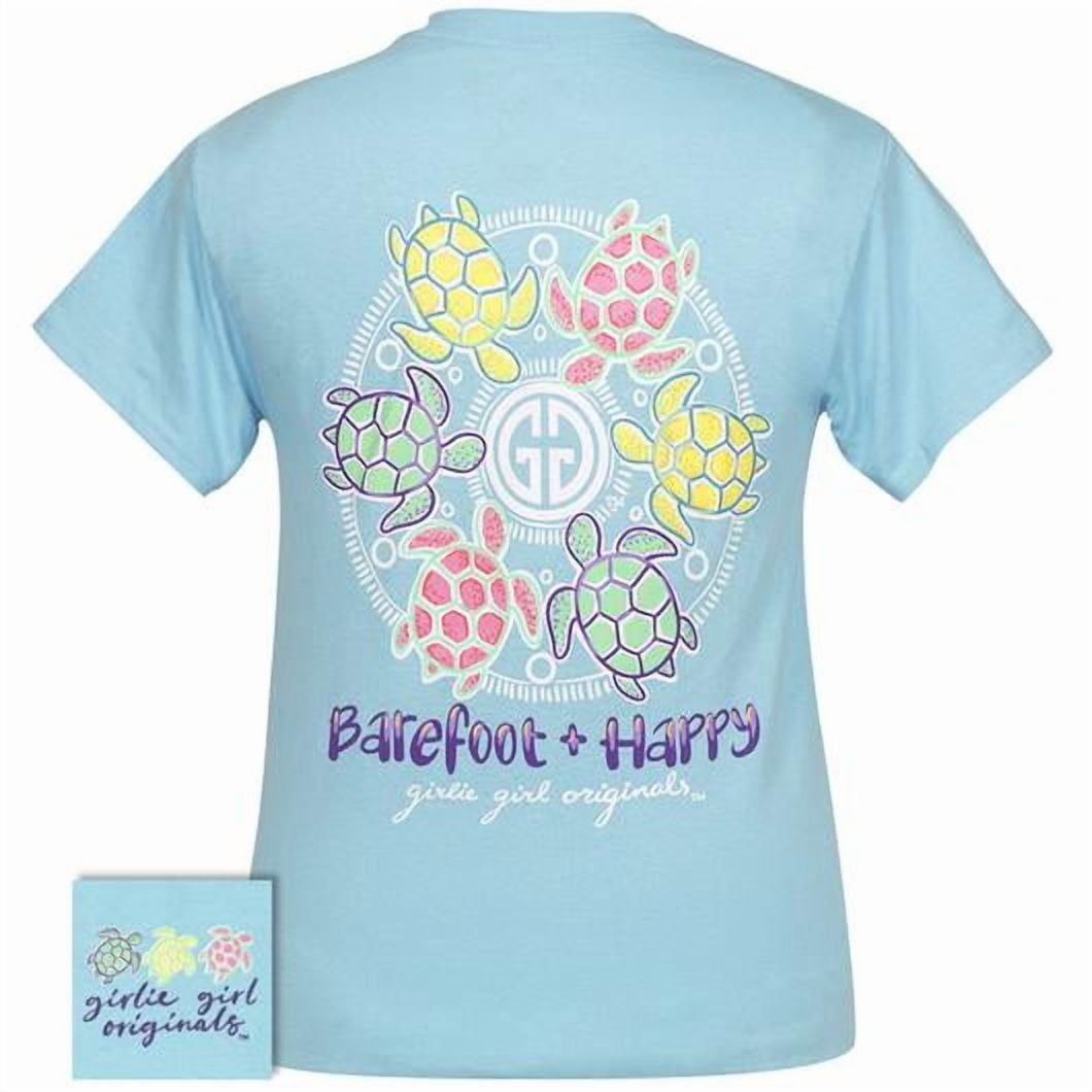 Girlie Girl Originals Preppy Barefoot Happy Sea Turtles T-Shirt ...