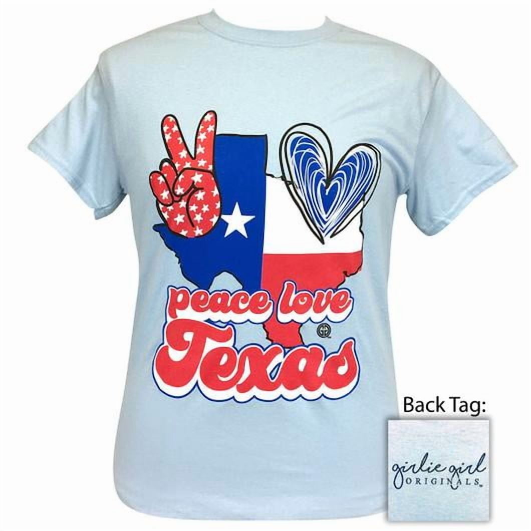 Girlie Girl Originals Preppy Peace Love And Texas T-Shirt - Walmart.com