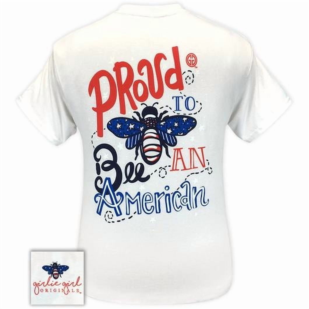 Girlie Girl Originals Preppy Proud To Bee American T-Shirt - Walmart.com