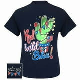 Girlie Girl Originals Preppy Red Wild and Blue USA Cactus T-Shirt ...