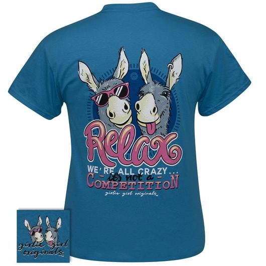 Girlie Girl Originals Preppy Relax We re Crazy Donkey T Shirt - Walmart.com