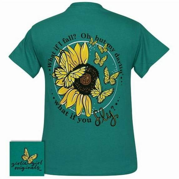 Girlie Girl Originals Preppy What If You Fly Butterfly Sunflower T ...