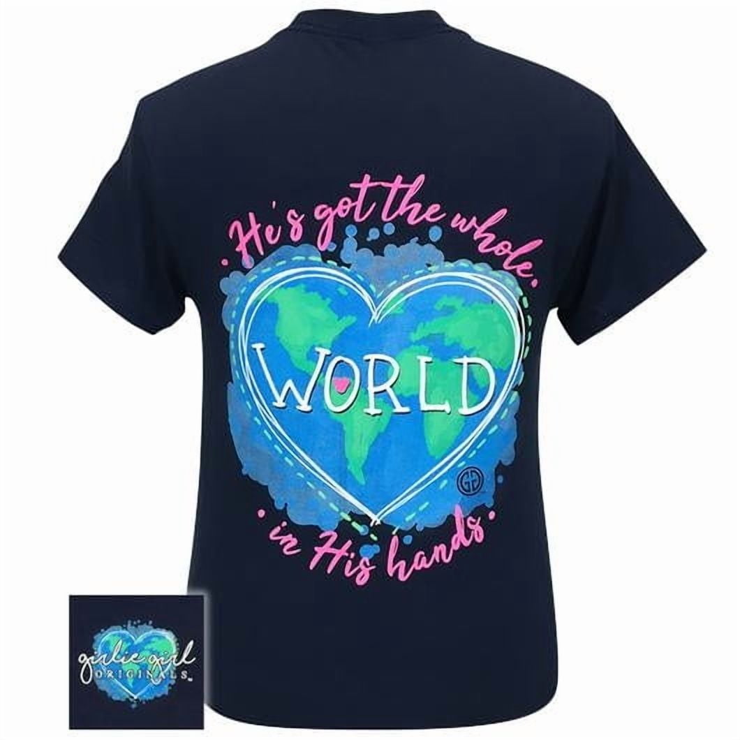 Girlie Girl Originals Preppy Whole World In His Hands T-Shirt - Walmart.com