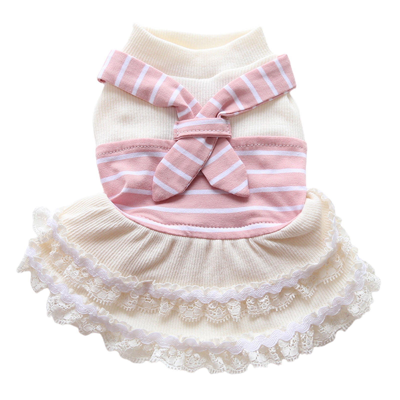 Girlish Breathable Dog Dress - Cozy Naval Style Lace Brim Skirt for ...