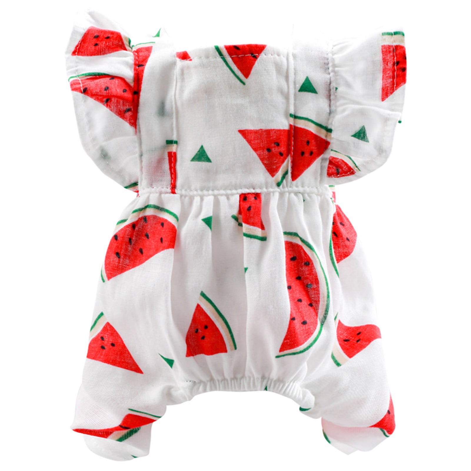 Girlish Dog Costumes - Clear Printing Ruffles Puppy Clothes with Four ...