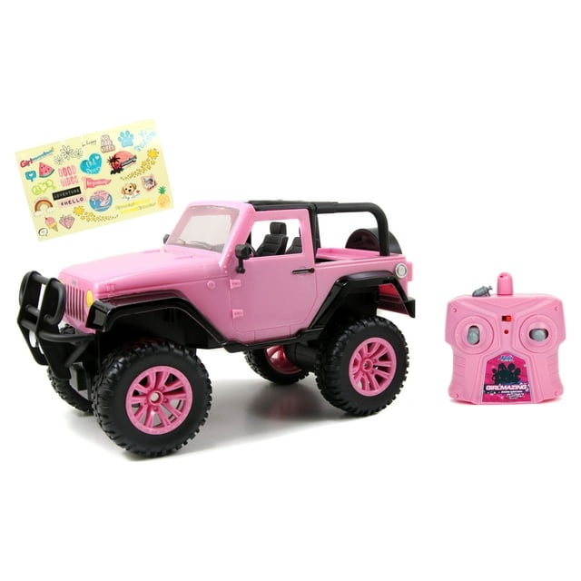 Girlmazing 1:16 Jeep Wrangler Pink RC Radio Control Cars - Walmart.com