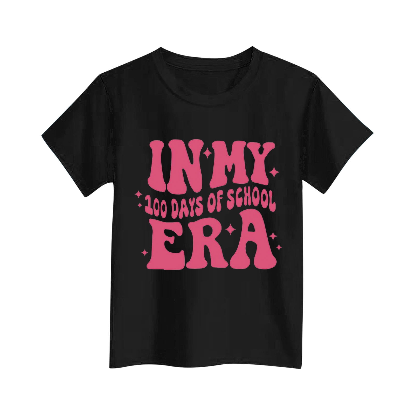 Girls 100 Days of School Tops Summer T-Shirt Short Sleeve Loose Graphic ...
