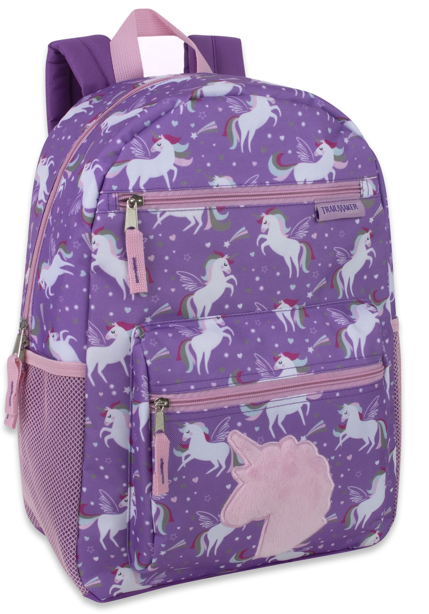 Trail Maker, Unicorn Plush Backpack, 17 Inch, Multi-Pocket Kids Bag ...