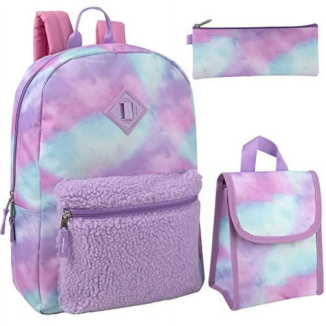"Girls' 3-in-1 Backpack Set: 17""L Backpack, Matching Lunch Bag ...