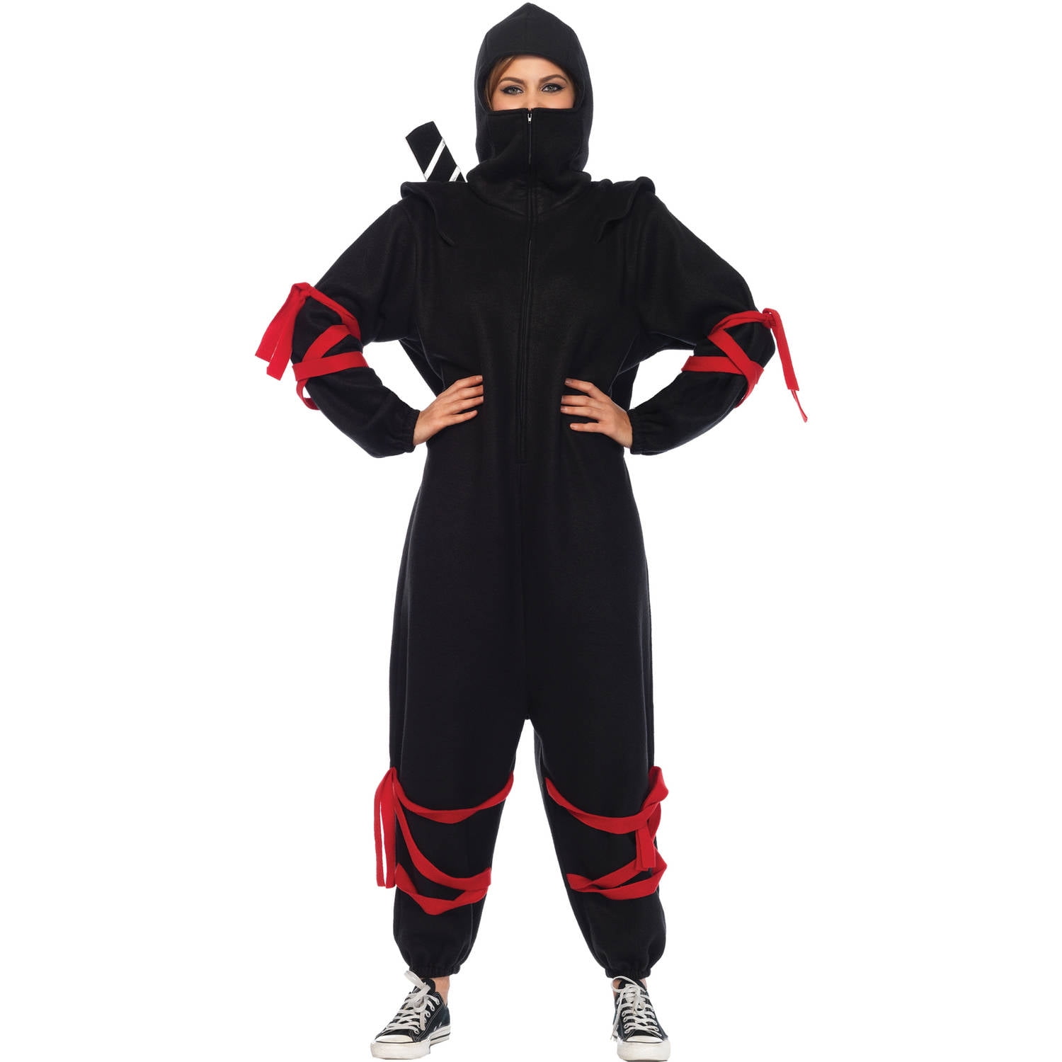 Girls' 2 PC. Ninja Kigarumi Cozy Funsie Pajama Hoodie - Walmart.com