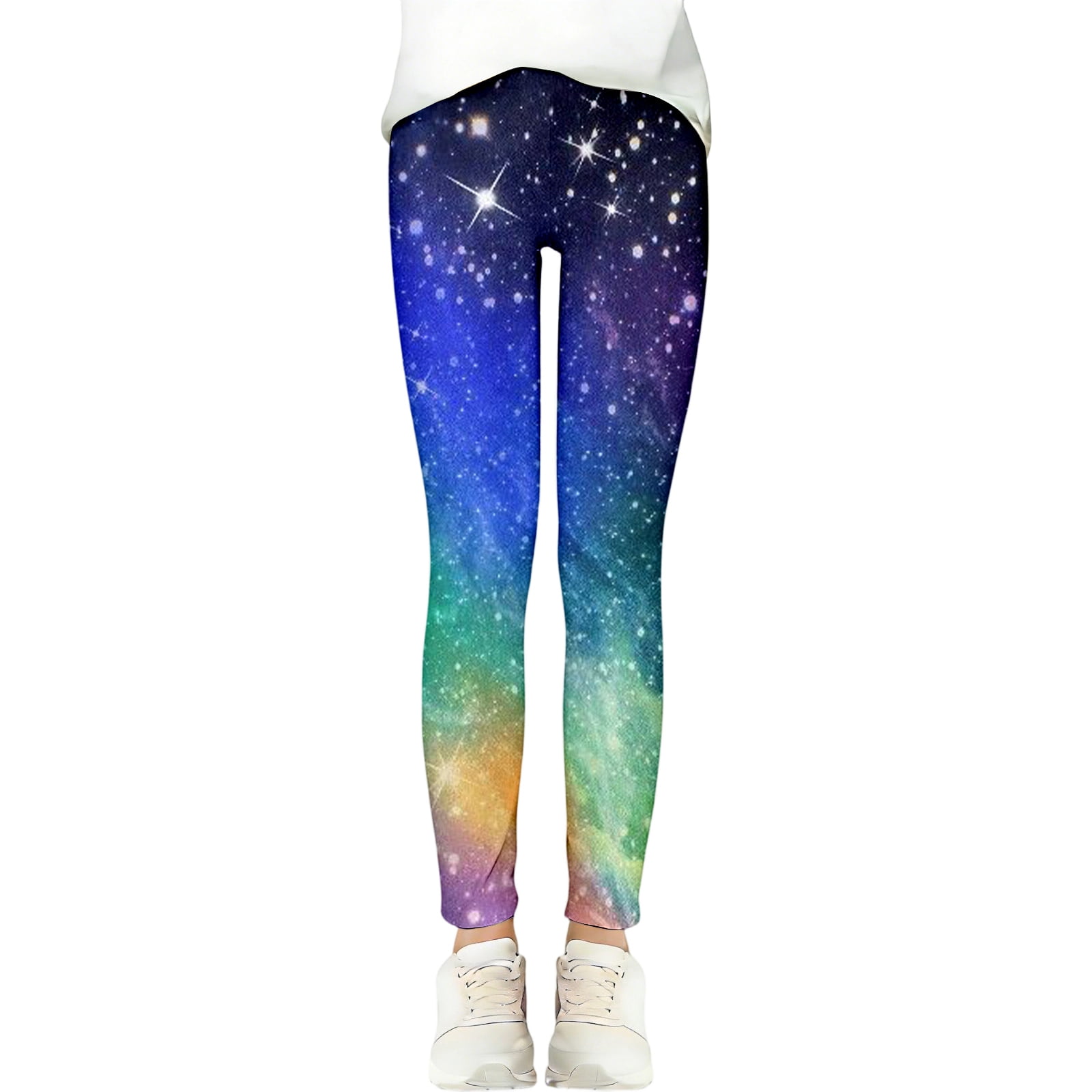 Girls 3D Starlit Sky Prints Leggings High Waist Tie Dye Toddlers ...