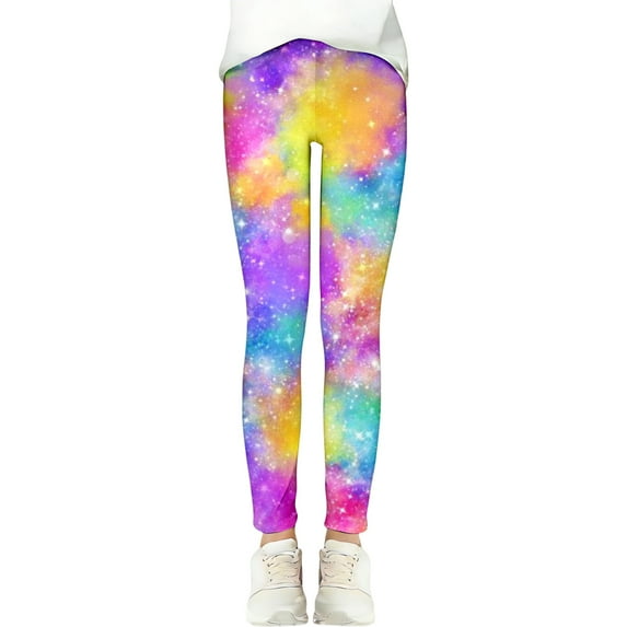 Girls 3D Starlit Sky Prints Leggings Yoga Pants Tights Trousers for ...