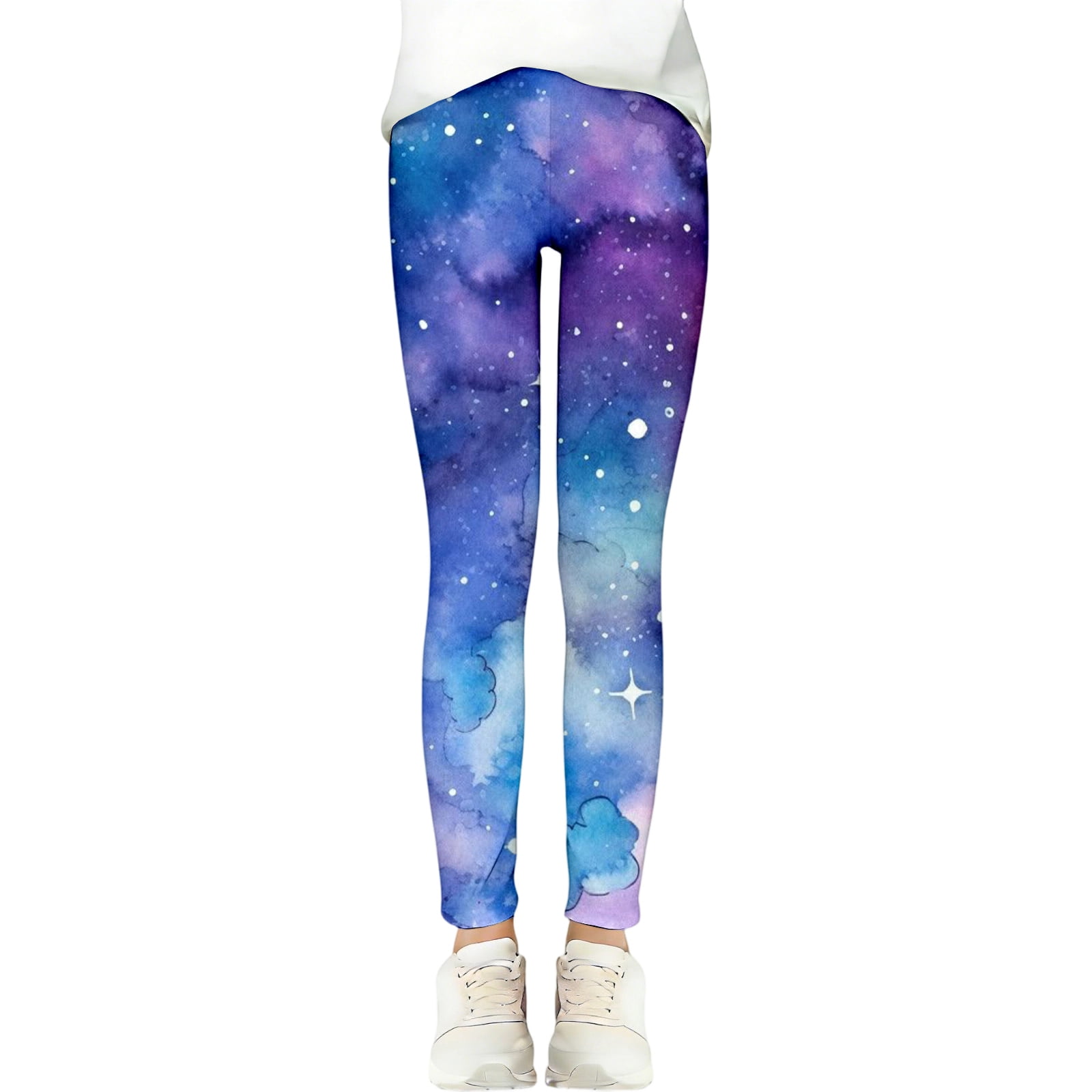 Girls 3D Stars Printed Leggings Yoga Pants Cute High Waisted Yoga Pants ...
