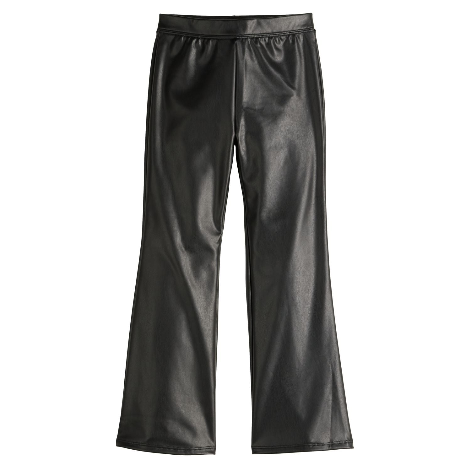 Girls 4-12 Jumping Beans® Ponte Pull-On Flare Pants Color: Black Faux ...