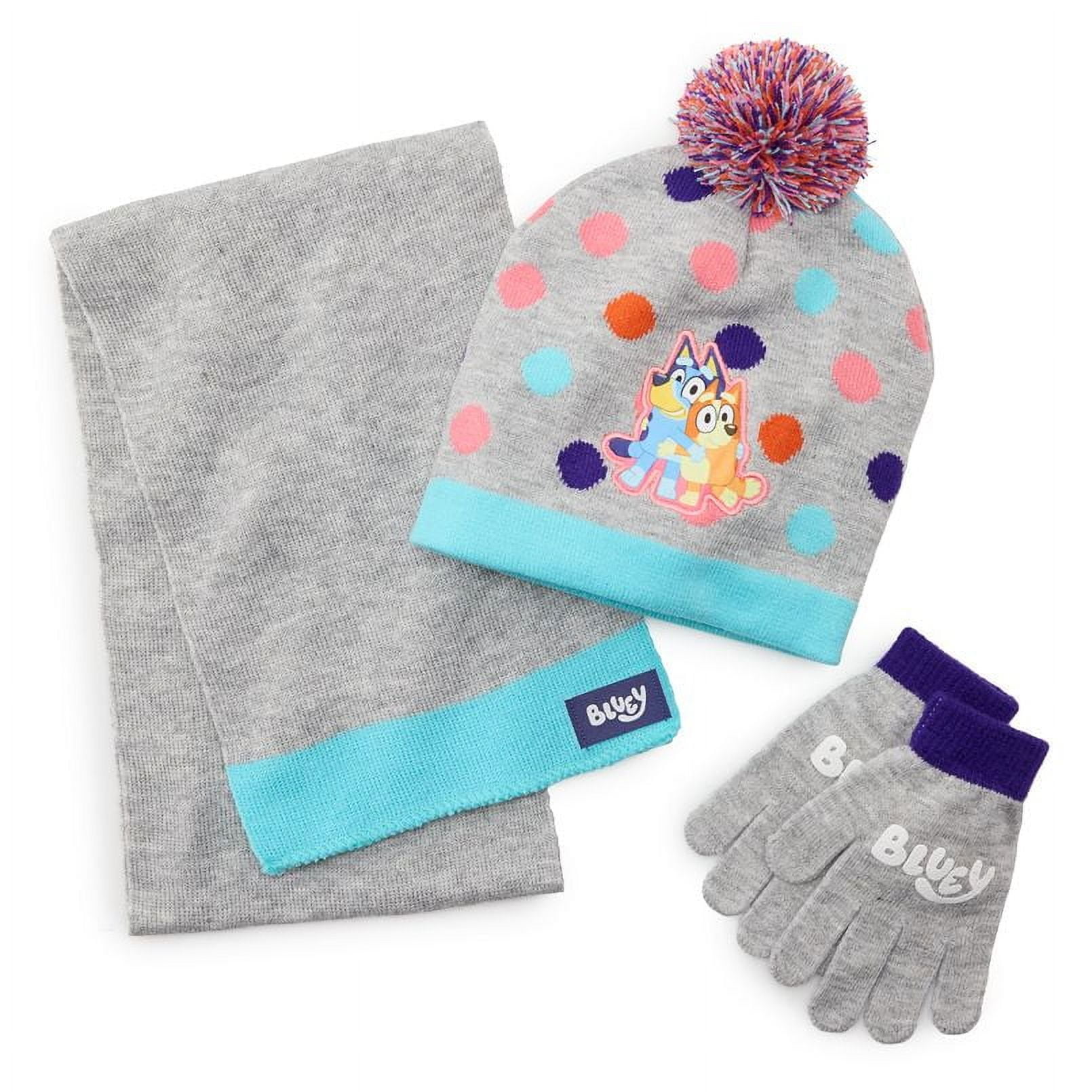 Girls 4-16 Bluey 3-piece Hat, Scarf & Glove Cold Weather Set - Walmart.com
