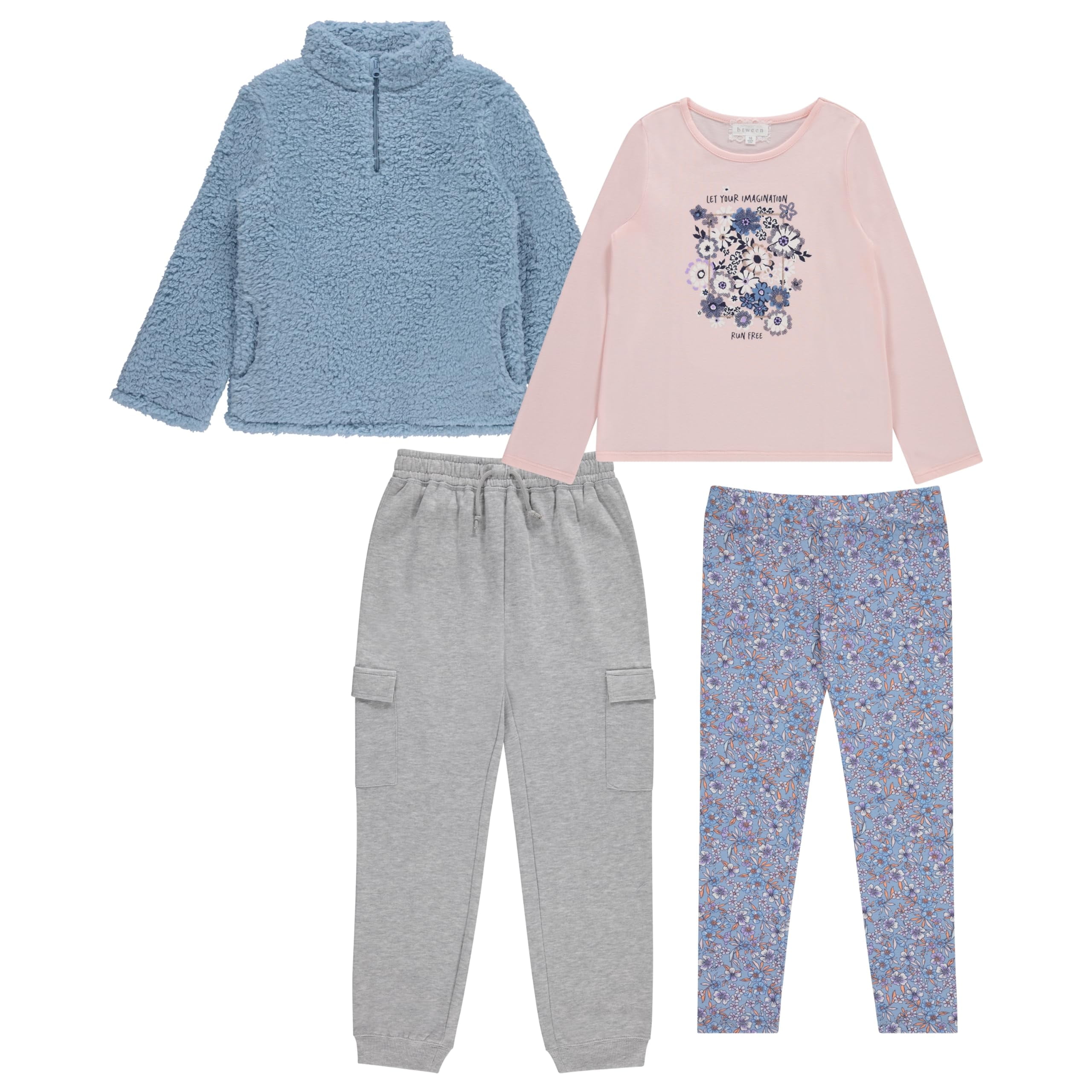 BTween Girls' 4-Pack Fashion Wardrobe Essentials ,Trendy & Versatile ...