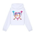 Girls 67 Hoodies Sweatshirt Crew Neck Rap Drop Shoulder Long Sleeve ...