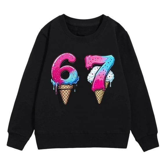 Girls 67 Meme Hoodie Oversize Soft Lightweight 6 7 Hooded Sweatshirts ...