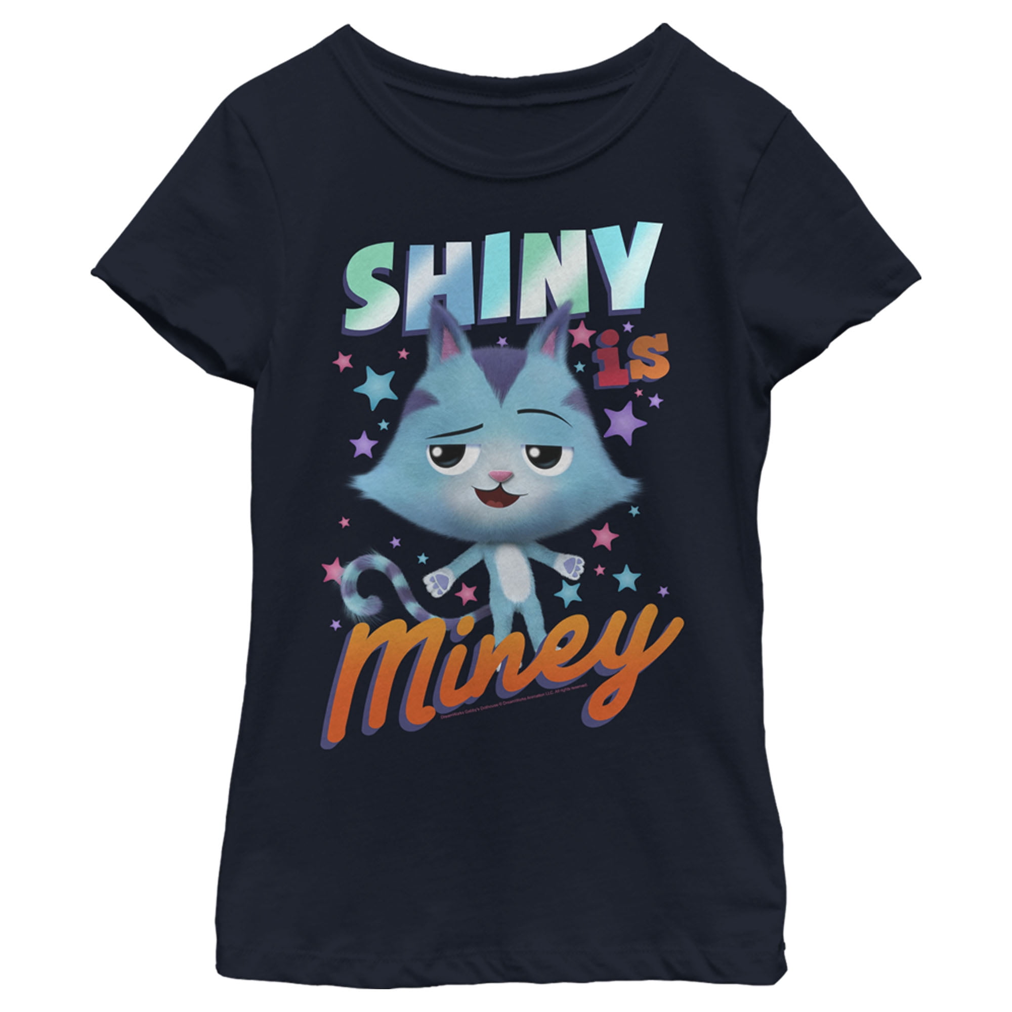 Girl's DreamWorks: Gabby's Dollhouse CatRat Shiny is Miney Graphic Tee ...