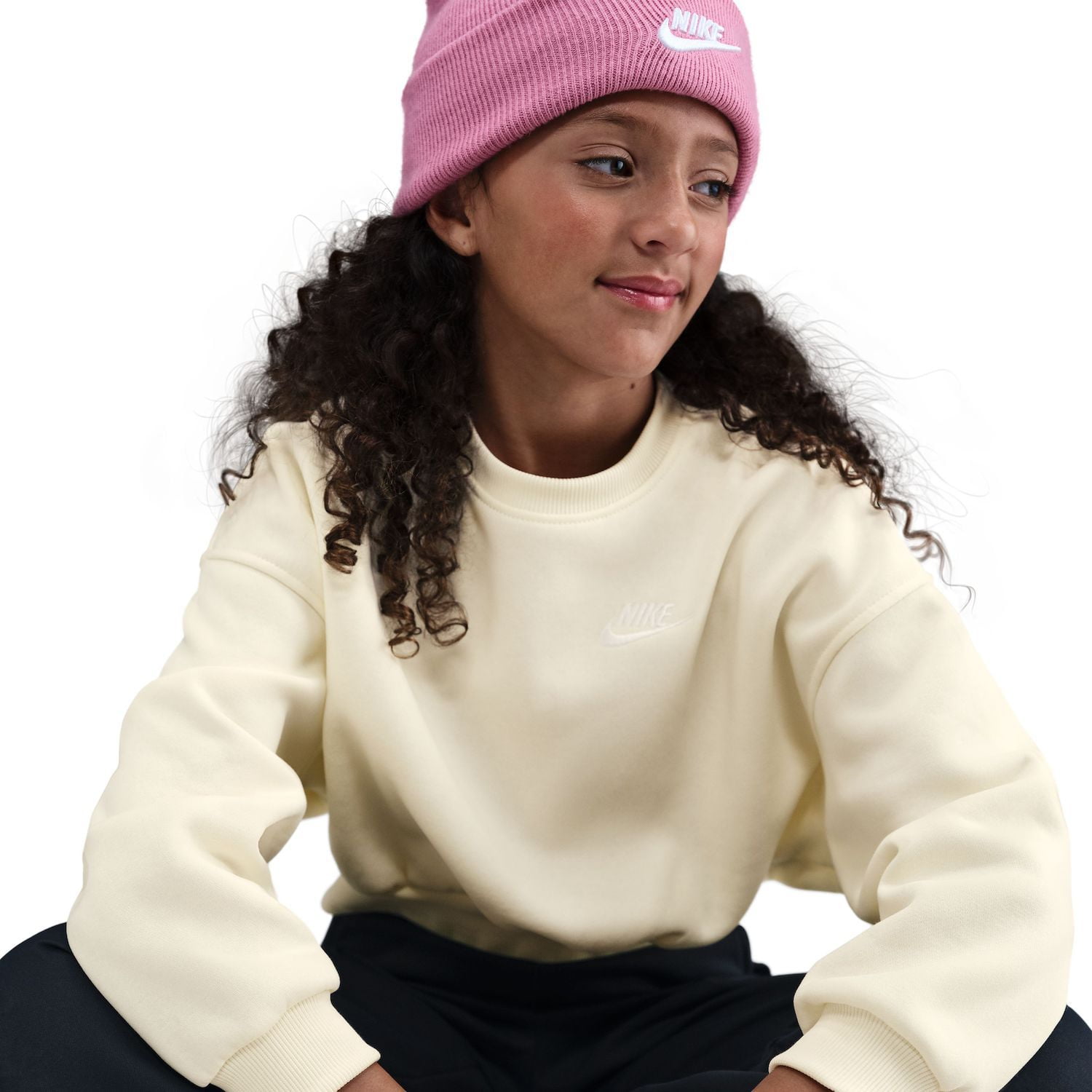 Girls 7-16 Nike Sportswear Club Embroidered Logo Fleece Crewneck ...