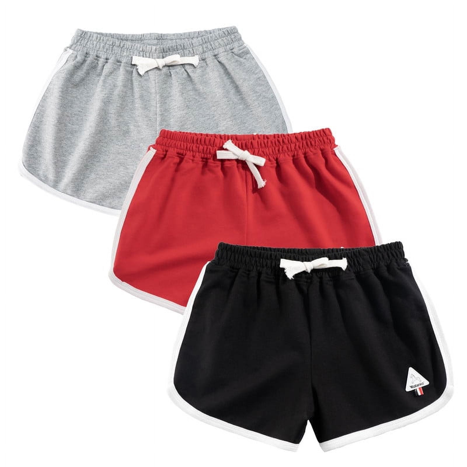 Girls' Active Cotton Colourful Shorts for Girls 3 Packs Kids Bike ...