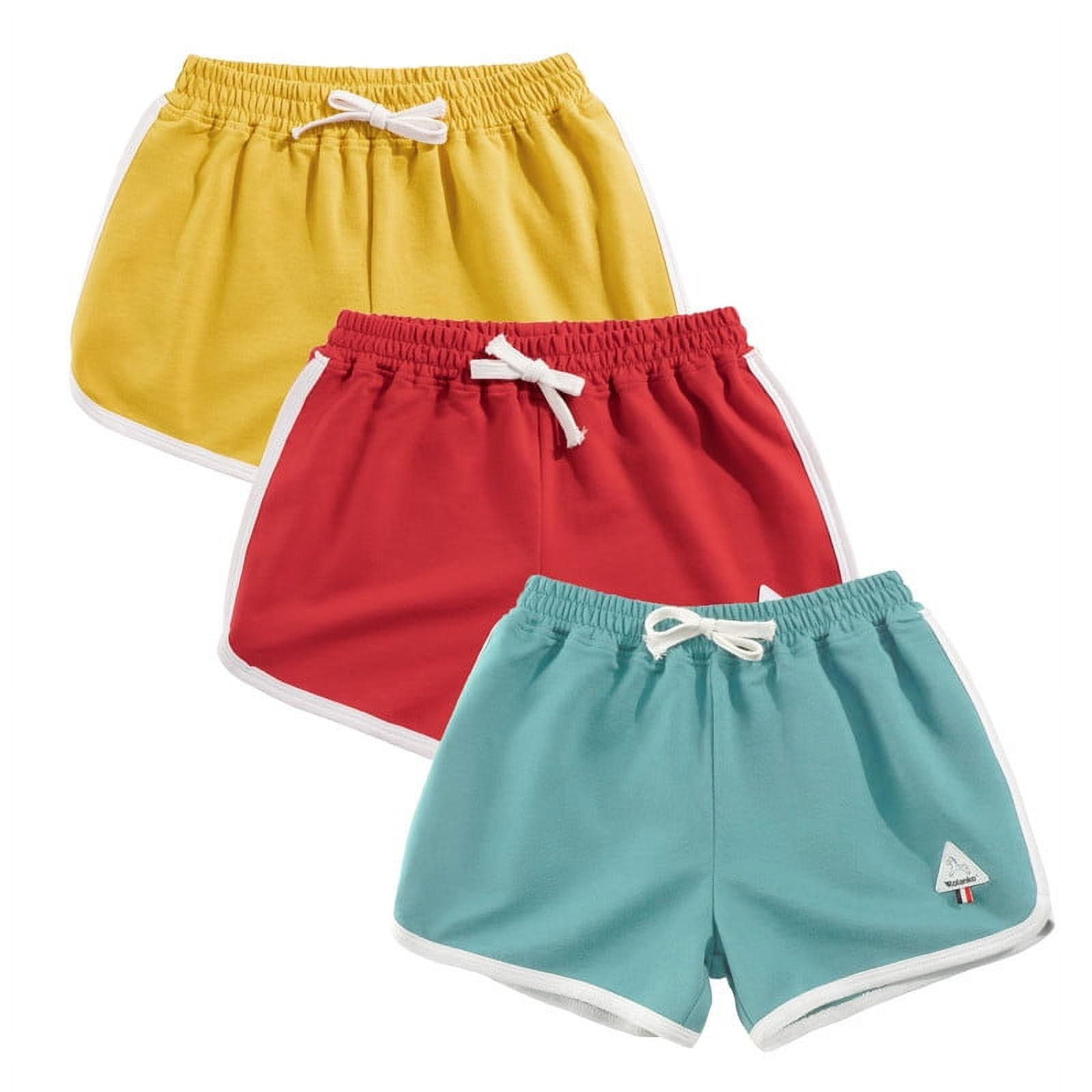 Girls' Active Cotton Colourful Shorts for Girls 3 Packs Kids Bike ...