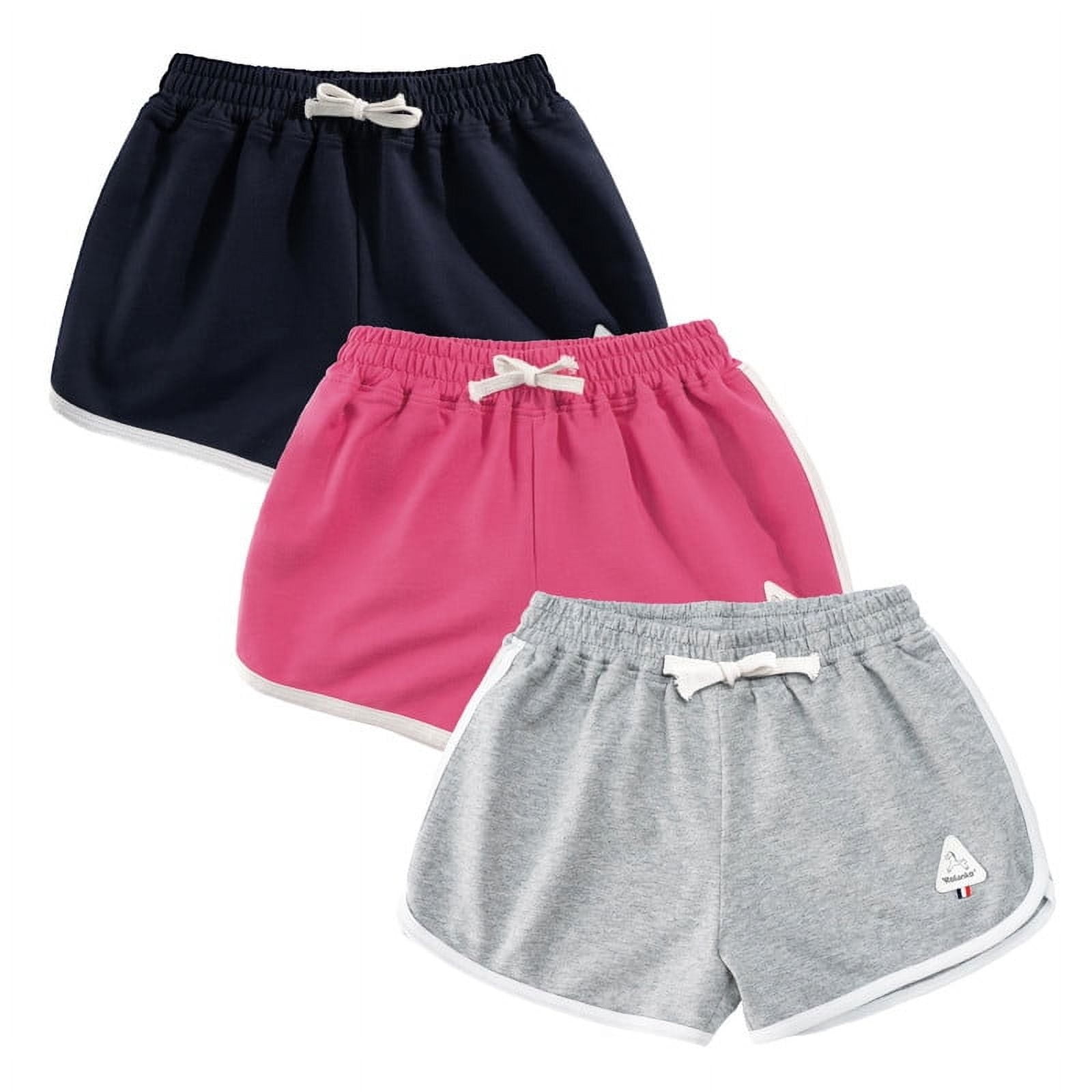 Girls' Active Cotton Colourful Shorts for Girls 3 Packs Kids Bike ...