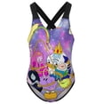 Girls Adventure Cartoon Time One Piece Swimsuits Bathing Suits Cross ...