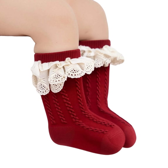 Girls Ankle Socks With Lace Trim Bow Detail Casual Socks Big Girls ...
