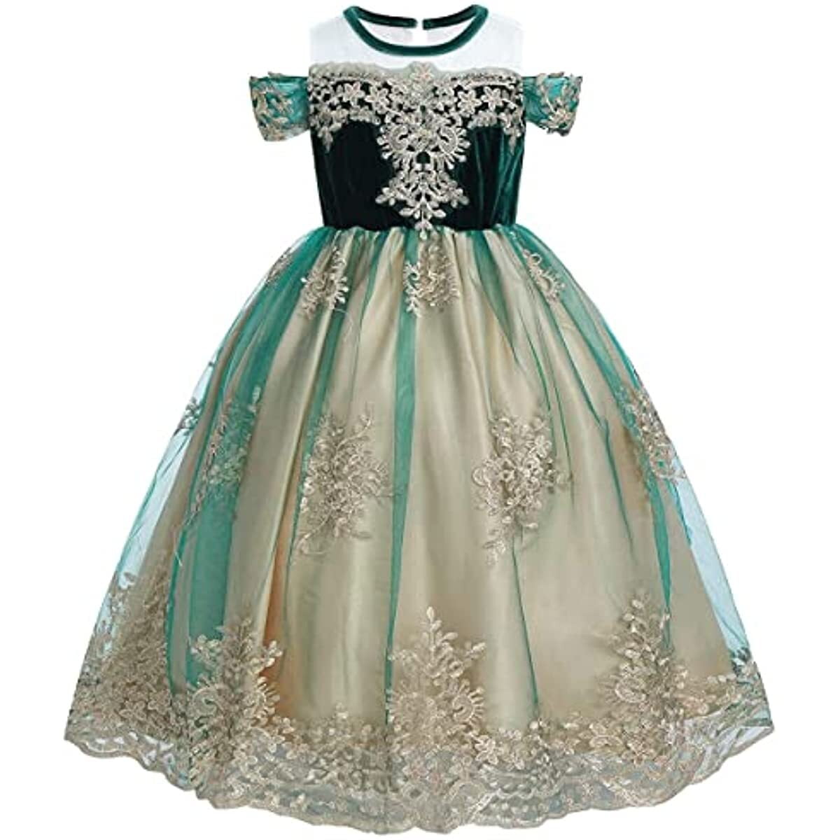 Girls Anna Princess Dress Costume Snow Queen Christmas Party Birthday ...